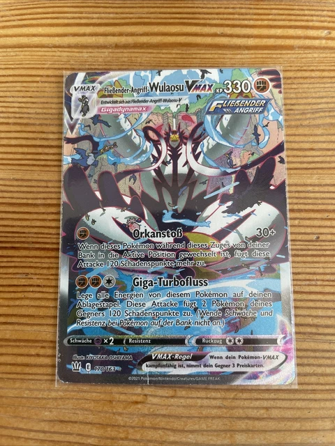 POKÉMON KARTE FLIESSENDER Angriff Wulaosu Vmax 170/163 Deutsch EUR 49 ...