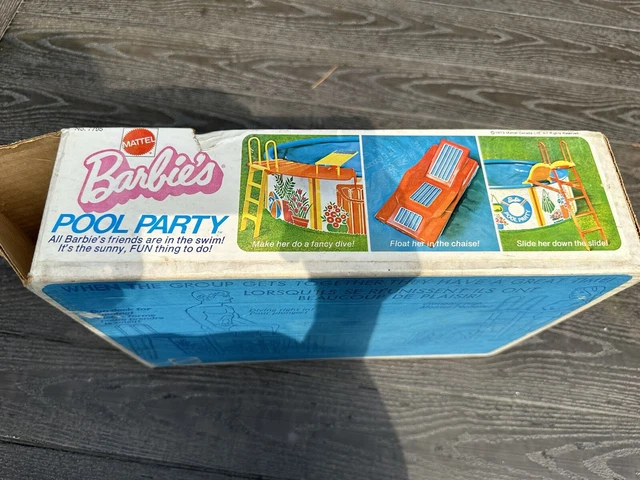 VINTAGE 1973 MATTEL Barbie’s Pool Party In Original Box $29.00 ...