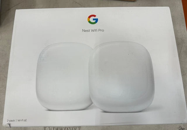 GOOGLE NEST WIFI Pro Wi-Fi 6E Router Mesh System - Snow (2-Pack) $149. ...
