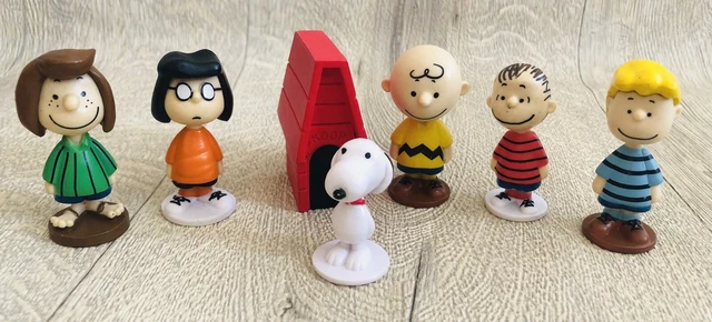 SNOOPY CHARLIE BROWN The Peanuts Gang 7X Figures PNTS Cake Topper Toys ...