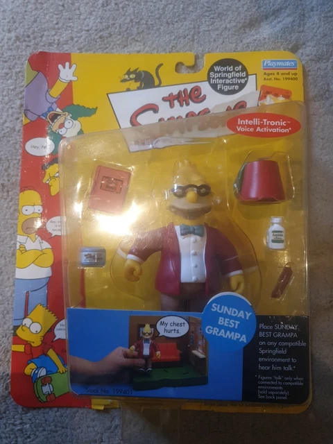 PLAYMATES THE SIMPSONS WOS Sunday Best Grampa Abe Simpson Interactive ...
