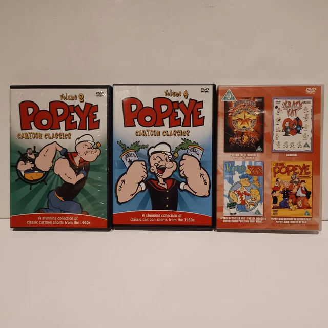 POPEYE THE SAILOR Miniseries From 50's Volume 2,4 & Four Movie DVD £37. ...