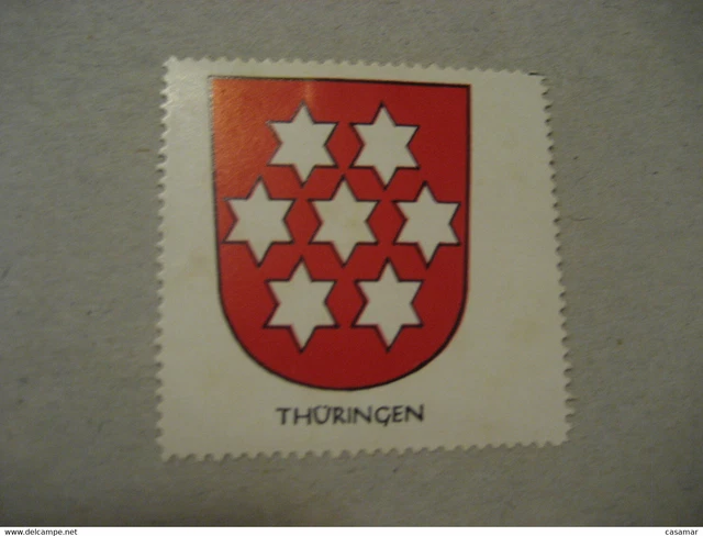 THURINGEN COAT OF Arms Armoiries Shield Heraldry Land Region Poster ...