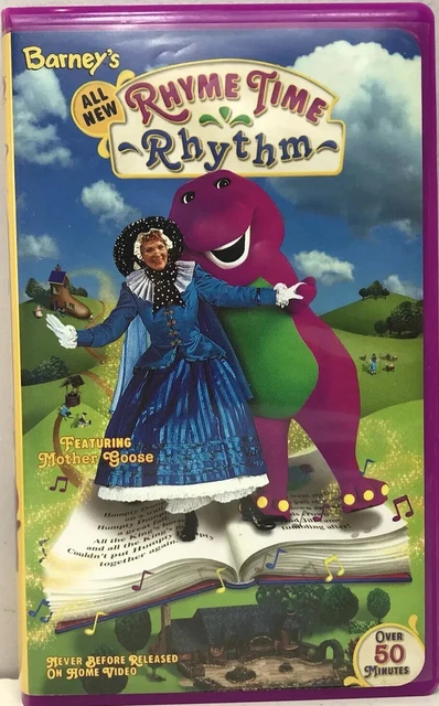 BARNEY RHYME TIME Rhythm VHS Tape Mother Goose BUY 2 GET 1 FREE! PBS ...