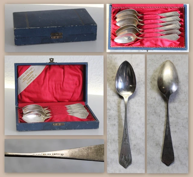 6 KAFFEELÖFFEL ROBERT Altermann Görlitz Silber 80g gepunzt Schultheiss 800 xz EUR 150,00 ...