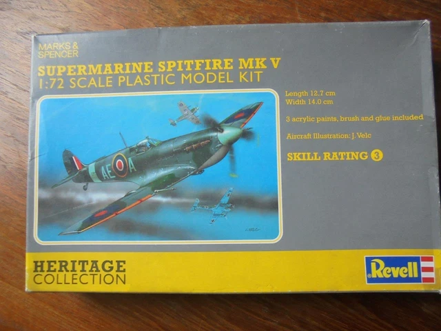 REVELL / M and S 1/72 Spitfire Mk V model kit - AEA £7.45 - PicClick UK