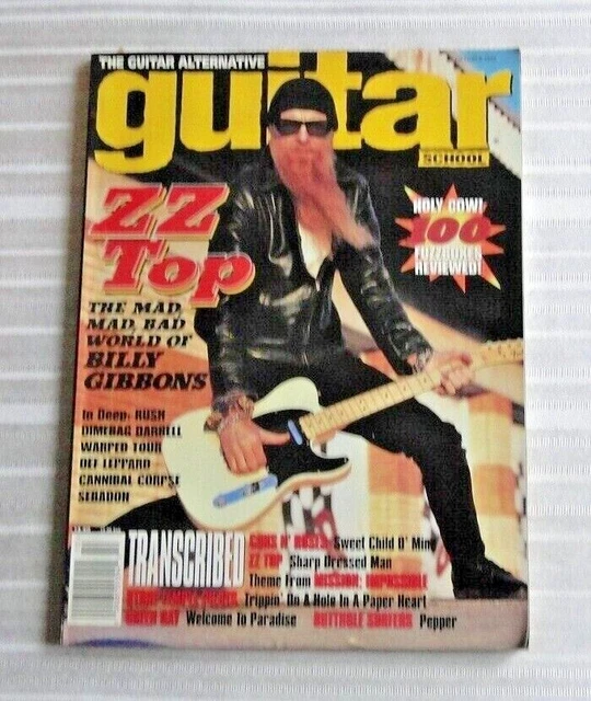 VINTAGE MAGAZINE GUITAR School 1996 ZZ Top Billy Gibbons Dimebag ...