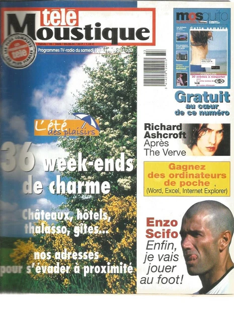 TELE MOUSTIQUE N°33 R. Ashcroft & The Verve / Enzo Scifo / Annette ...