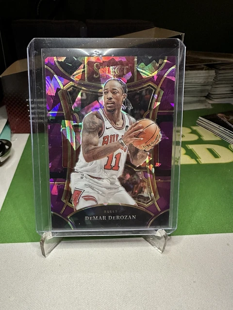 2023-24 PANINI SELECT #391 DeMar DeRozan mezzanine glace fissurée rose ...