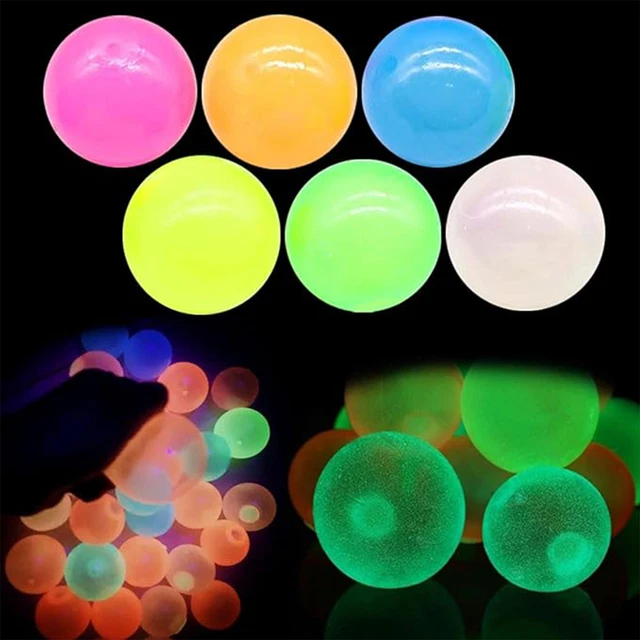 1/6/12/24PCS STICKY CEILING Balls Stress Stress Relief Glow in The Dark ...