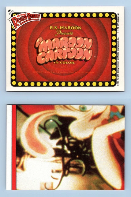 WHO FRAMED ROGER Rabbit #10 Topps 1987 Card / Sticker £0.99 - PicClick UK