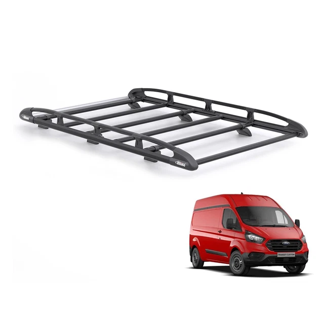 FORD TRANSIT CUSTOM Roof Rack for 2013-2024 GEN1 (L2H2) Rhino (Black) £ ...