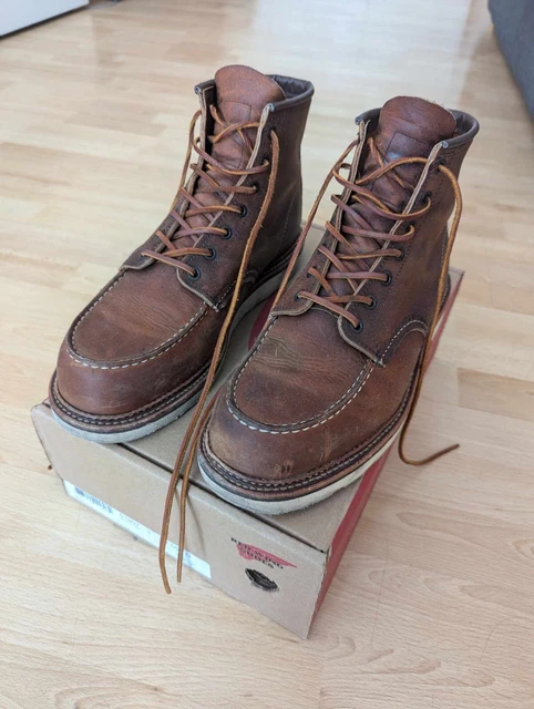 RED WING MOC Toe Boots 1907 Uk 9.5 Us 10.5 Copper Rough And Tough - Box ...