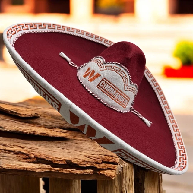 WASHINGTON COMMANDERS MEXICAN Charro Hat Sombrero Mariachi Adult Unisex ...