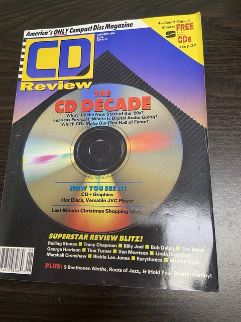 CD REVIEW MAGAZINE January 1990 The CD Decade Superstar Review $9.99 ...