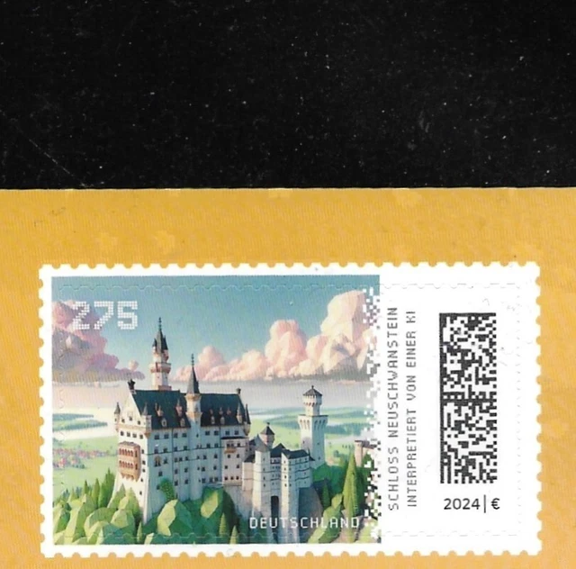 BRIEFMARKE BRD / Bund 2024 Michel-Nr. 3860** Neuschwanstein gelbe ...