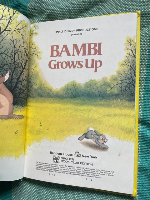 WALT DISNEY, BAMBI Grows Up. Randon House. Hardcover. 1979 - 0394942353 ...