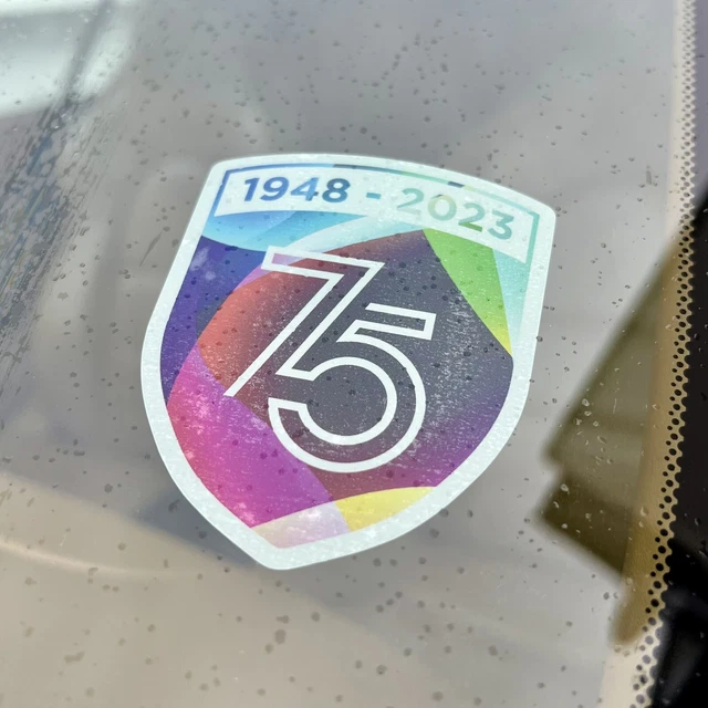 PORSCHE 75 YEARS Anniversary Window Sticker Crest 75 Carrera Decal ...