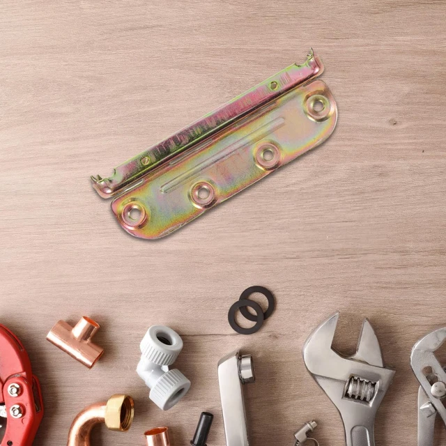 4 SETS IRON Bed Frame Brackets Bed Rail Connector Fittings With ...