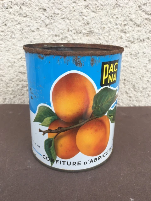 ANCIENNE BOÎTE DE conserve / Confiture d'abricots / Pacna / Déco ...