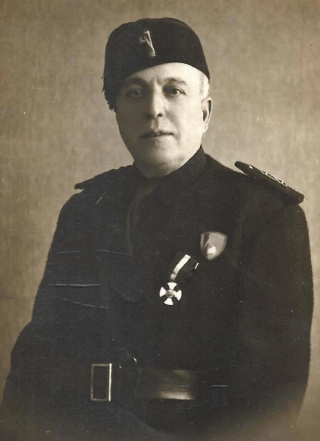 WW2 FOTO MEMBRO Partito Fascista Pnf In Uniforme Nera Con Fez Cuneo EUR ...