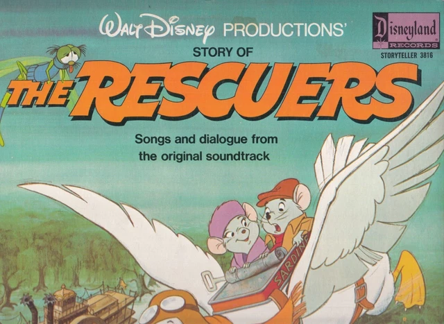 RARE-THE RESCUERS-1977-WALT DISNEY Soundtrack-2534-USA Made-Booklet ...