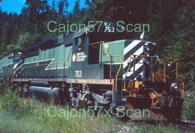 ORIGINAL SLIDE- BCOL BC Rail SD40-2 753 At Birken, BC. 7/86 $6.06 - PicClick AU