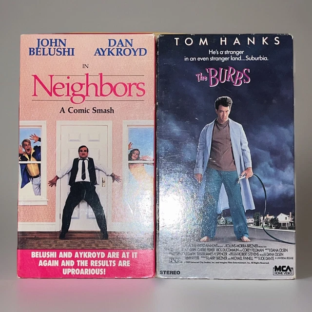 THE BURBS VHS 1989 MCA + Neighbors VHS 1988 Dan Aykroyd, Tom Hanks, Vtg ...