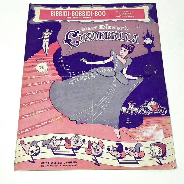 THE MAGIC SONG 1949 Cinderella Disney's Animated Film Sheet Music EUR ...