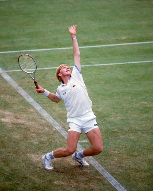 BORIS BECKER OF West Germany enroute to winning the men's singles - Old ...