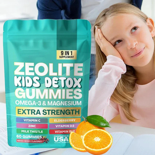 ZEOLITE KIDS DETOX Gummies Mixed Berry Flavored All-in-One 60 Gummies £ ...