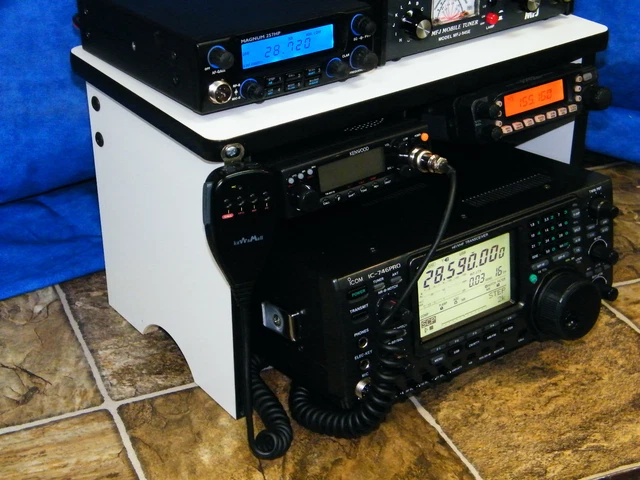 CB RADIO BENCH Mount Rack Stack or Holder Ham Radio Amplifier Antenna ...