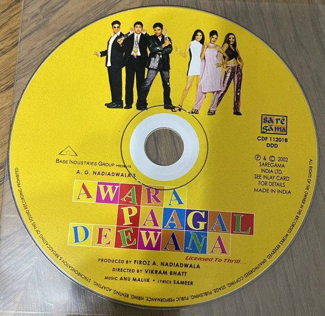 AWARA PAAGAL DEEWANA - Anu Malik-Bollywood Hindi Soundtrack-CDF 112018 ...