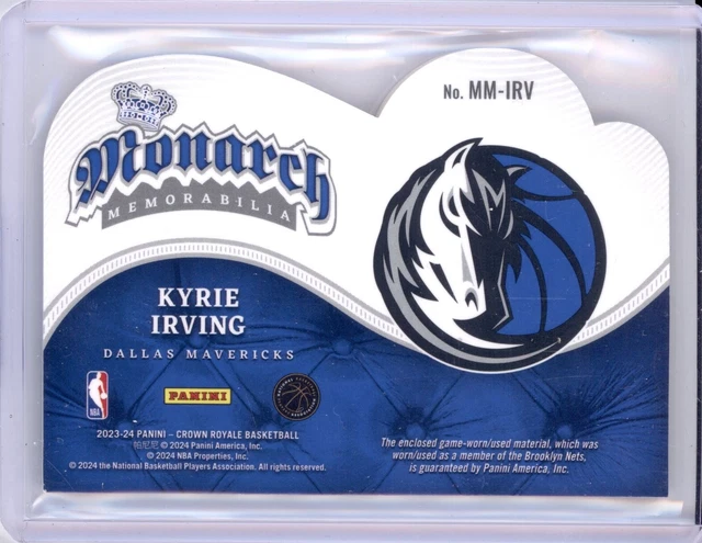 KYRIE IRVING 2023-24 Panini Crown Royale Monarch Gioco Maglia Usata ...