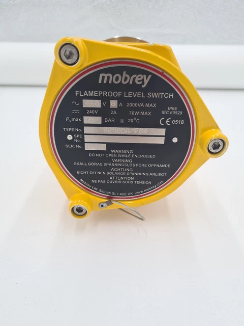 MOBREY FLAMEPROOF LEVEL Switch (S250DA/F84) SIRA 03ATEX1140X £499.58 ...
