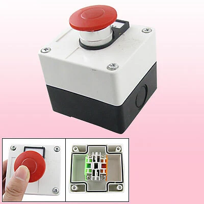 MOMENTARY SWITCH RED Push Button Station Control Box 660V $17.81 ...