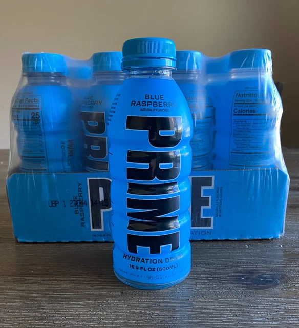 NEW PRIME HYDRATION Drink Blue Raspberry Flavor 16.9 Oz Logan Paul Ksi ...
