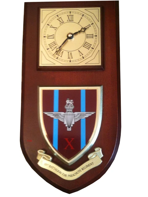 10TH BN PARACHUTE Regiment Military Shield Wall Plaque Clock EUR 45,62 ...