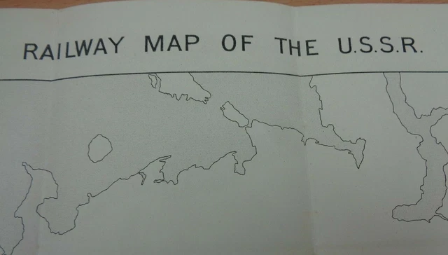 WW2 ERA BRITISH WAR OFFICE Map entitled - "RAILWAY MAP of THE USSR ...
