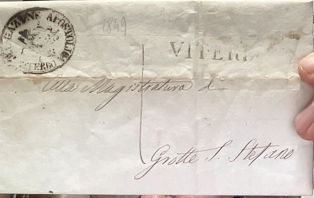 PIEGO DI LETTERA Da Viterbo A Grotte S.stefano Tasse Strade Provinciali ...