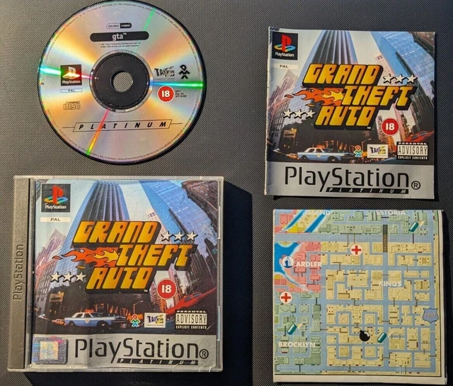 GRAND THEFT AUTO Platinum PS1 PlayStation 1 gioco PAL completo di mappa ...