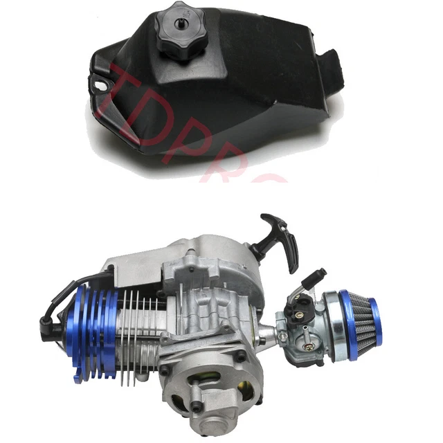 BIG BORE 49CC 50cc 2 Stroke Engine Motor + Fuel Tank Scooter Mini Dirt ...