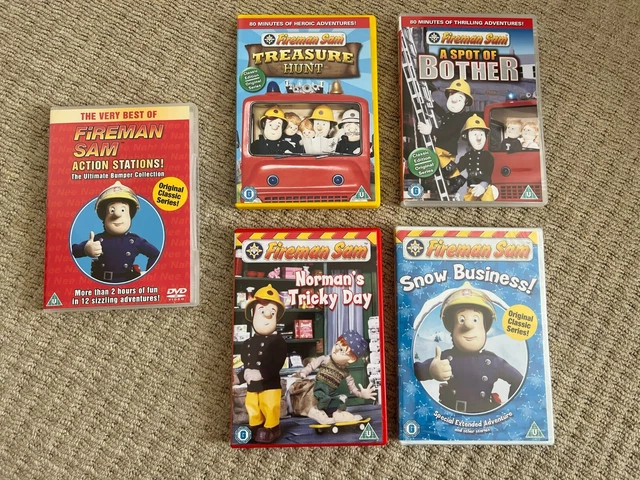 5 X RARE Fireman Sam DVD Bundle Action Stations Snow Business Treasure Hunt Spot £34.99 ...