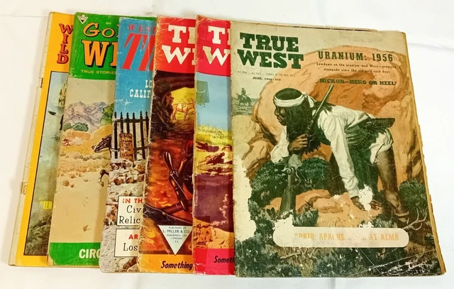 VINTAGE COLLECTION OF Western Themed Magazines x 6 including True West ...