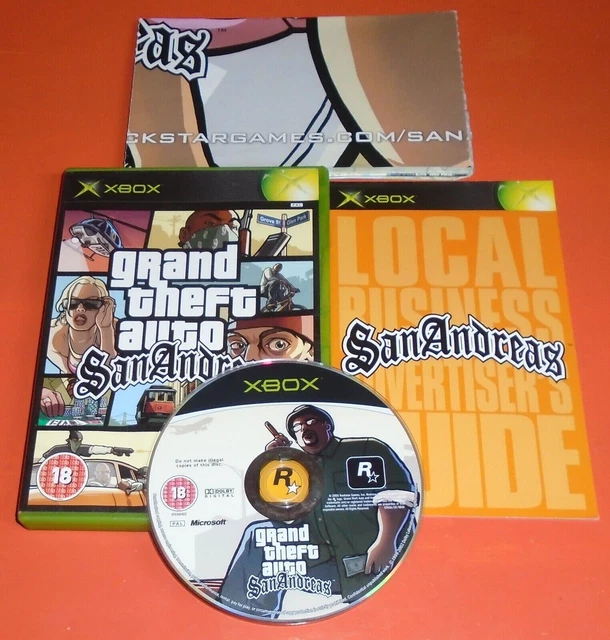 GRAND THEFT AUTO GTA San Andreas Original Xbox Manual Map (Xbox 360 ...