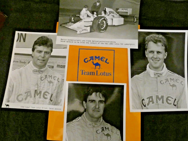 TEAM LOTUS CAMEL Press Pack. Rare with photos of Derek Warwick, Martin ...