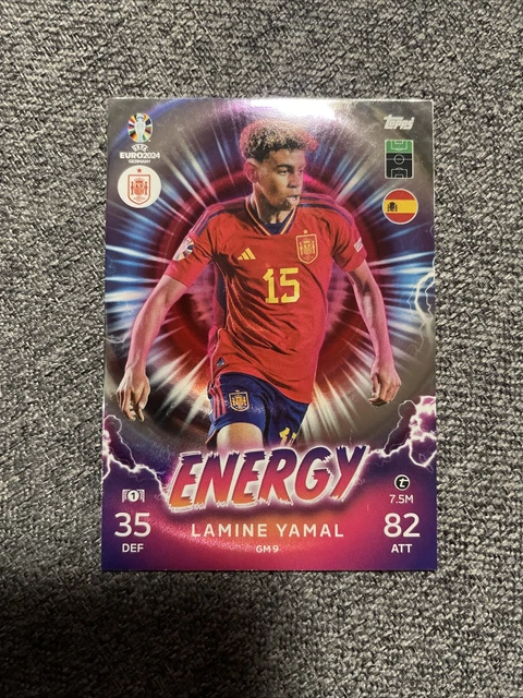 LAMINE YAMAL TOPPS Match Attax Uefa Euro 2024 Energy Card Gm9 EUR 11,57 ...