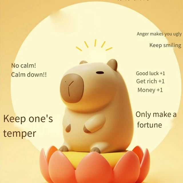 CAPYBARA NIGHT LIGHT, Cute Nursery Lamp, Silicone Animal Kids Baby ...