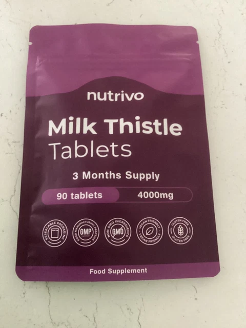 NUTRIVO MILK THISTLE Tablets 4000mg 90 Tablets Expiry 01/12/27 £7.58 ...