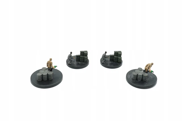 WARGAMING AXIS & Allies Ammo Dump & Fuel Depot set of plastic terrain ...
